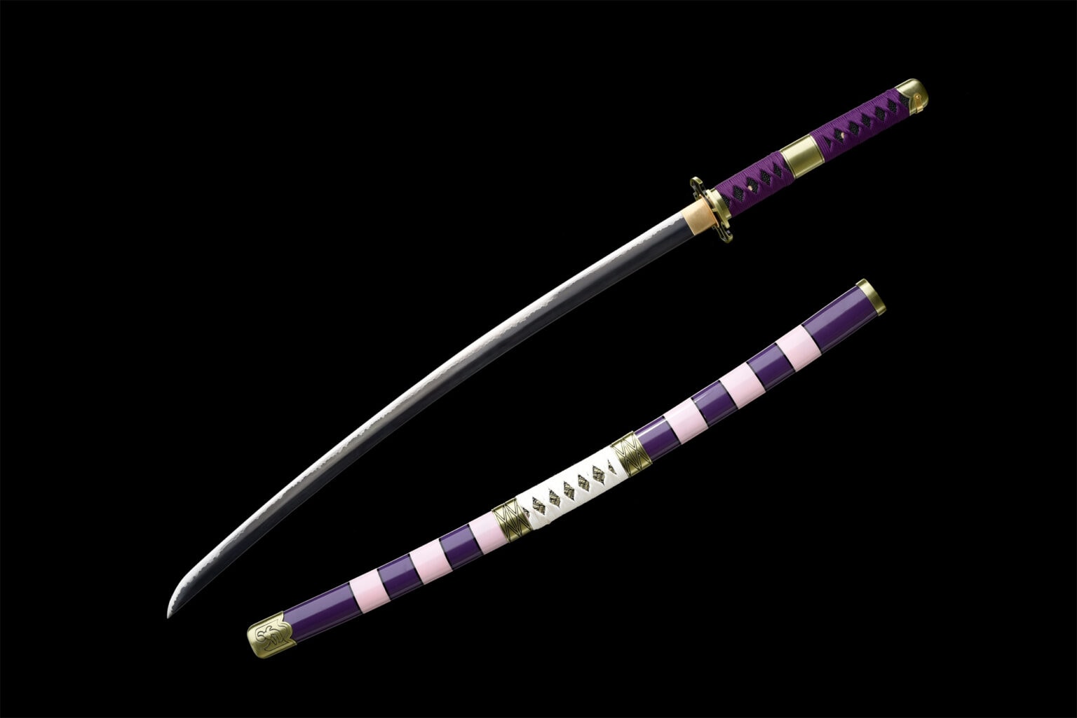 Katana Luffy Nidai Kitetsu (Acier au carbone 1060) | Mon Katana