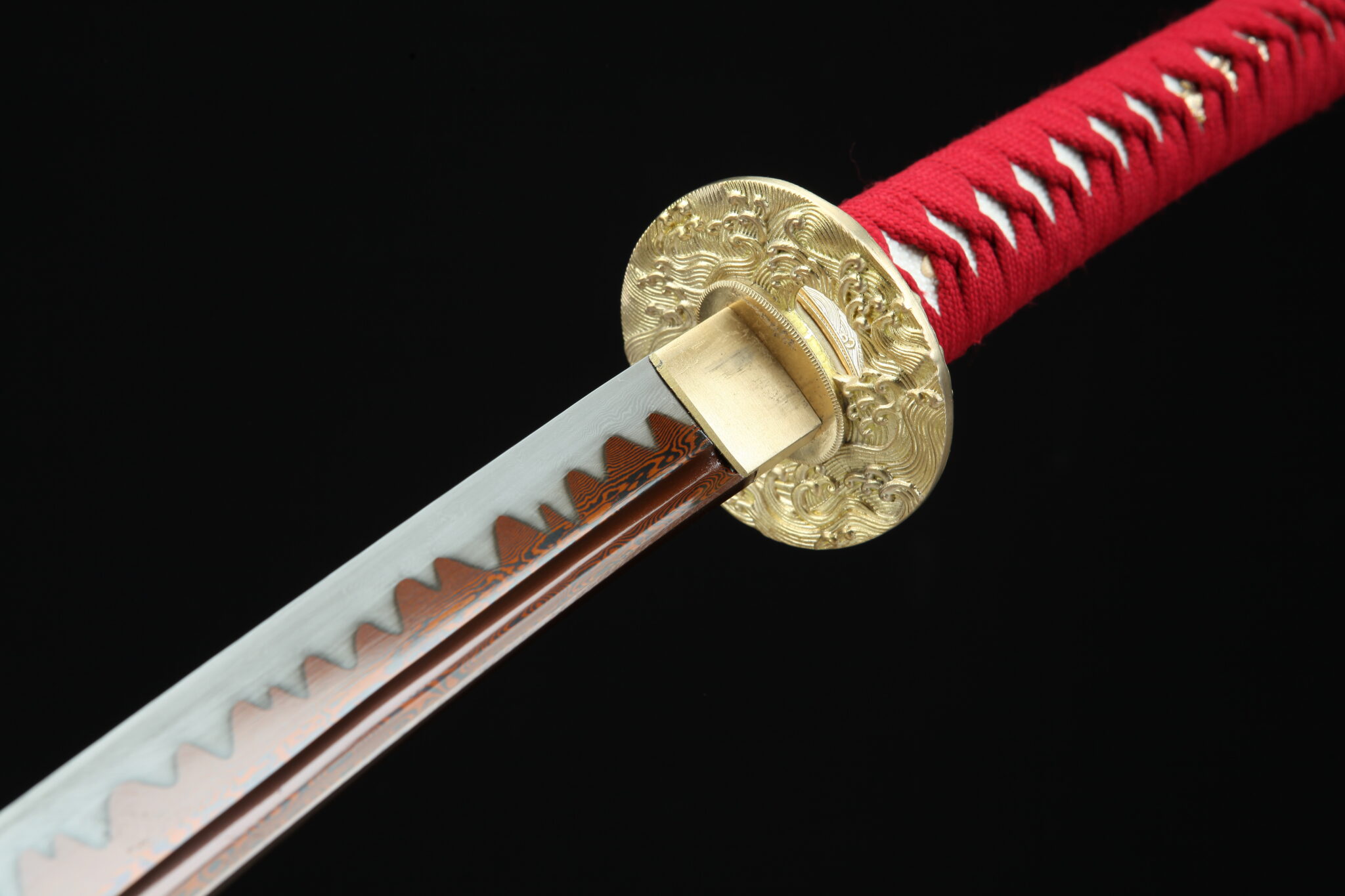 Katana Kyoto (Acier Damas Rouge) | Mon Katana